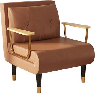 Generic 3-in-1 Convertible Folding Sofa Bed - Nordic Luxury Fabric Guest Bed with 6-stufig Adjustable Backrest & Gold Metal Legs for Living Room, Apartment, O