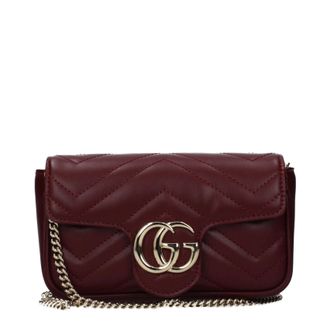 Gucci Femmes Pochette en cuir rouge/bordeaux