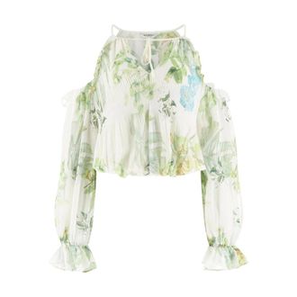Guess Femme, Blouses et Chemises, Multicolore, Taille: 36 FR Emily Chiffon Blouse