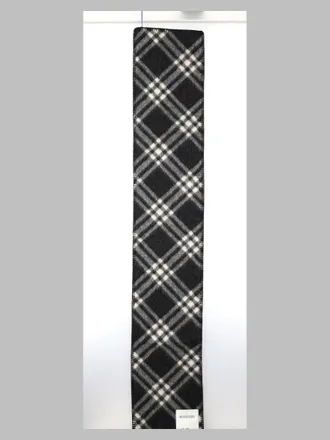 Burberry Check Wool Scarf - Black