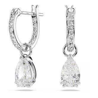 Swarovski Femme, Accessoires, Gris, Taille: ONE Size Boucles doreilles cr&eacute;oles pendantes Stilla avec cristaux taille poire