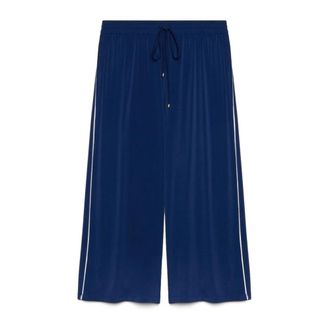 Fiorella Rubino Cropped Jersey Hose - - Trousers - Damen - Blau - XS