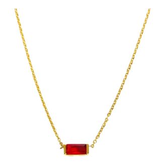 Dansk Copenhagen Granat Geburtsstein Halskette - - Accessories - Damen - Gelb - ONE SIZE