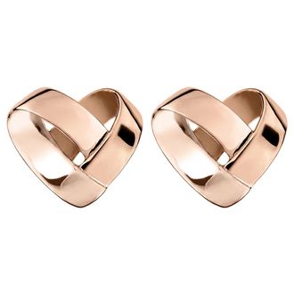 Edenly Origami Herz Ohrstecker - 750er Ros&eacute;gold (18 Karat)