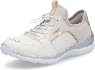 Rieker Damen Low-Top Sneaker L3294, Frauen Halbschuhe,Laufschuhe,stra&szlig;enschuhe,Strassenschuhe,Sportschuhe,Turnschuhe,Weiss Kombi (80),41 EU / 7.5 UK