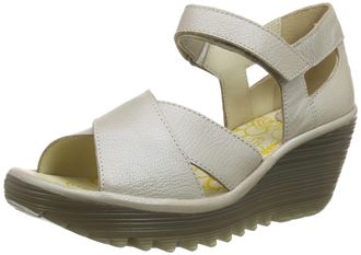 FLY London Fly London Damen Yent365fly Keilsandale, Silber, 41 EU