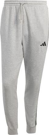 adidas Mens Pantalon French Terry 3 Bandes Essentials, Medium Grey Heather/Black, XL Short