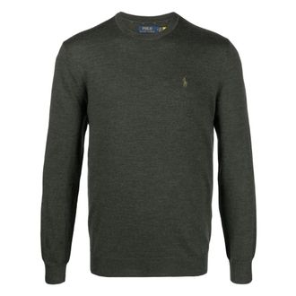 Polo Ralph Lauren Gr&uuml;ner Wollpullover mit langen &Auml;rmeln - - Knitwear - Herren - Gr&uuml;n - 2XL