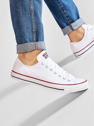 Converse Sneakers aus Stoff Chuck Taylor All Star Ox M7652C Wei&szlig;