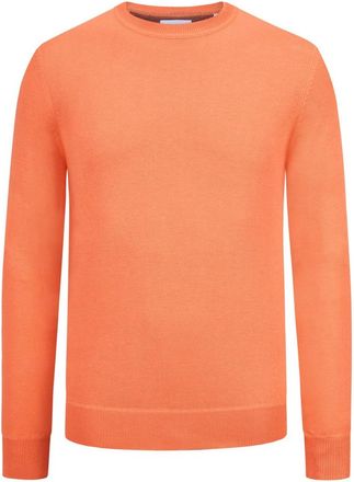 Tom Rusborg Leichter Rundhalspullover aus einem Baumwolle-Seide-Mix in