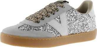 Victoria Low-Top Berlin Ciclista Glitter & Kontrast-Teile & Karamellsohle 1126223 f&uuml;r Damen Plata 37