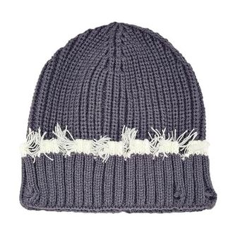 Generic Bonnet dhiver tricot&eacute; pour adulte - Bonnet en laine de couleur assortie, gris fonc&eacute;, taille unique