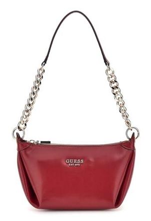 Guess Eco Evaine Top Zip Shoulder Bag Red