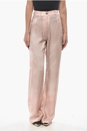 Acne Studios 5-Pocket Cupro Pants with Belt Loops size 40
