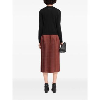 Maison Margiela Wool-Blend with Contrast Trim Cardigan - Black