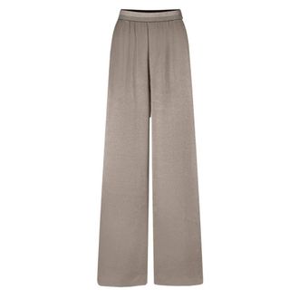 Summum Femme, Pantalons, Brun, Taille: 42 FR Pantalon en satin froiss&eacute;