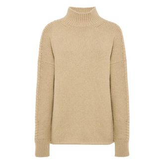 Malo Homme, Pulls, Beige, Taille: M Pull à col roulé côtelé