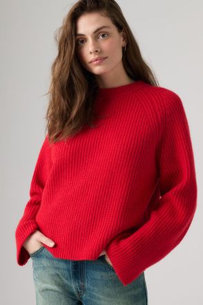 Levi's Frida Wool Crewneck Sweater - Femme - Rouge / True Red Wool - XS