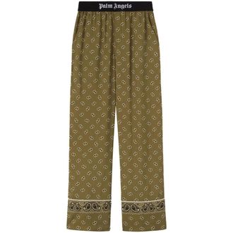 Palm Angels Hose mit Paisley-Print - - Trousers - Damen - Gr&uuml;n - XS
