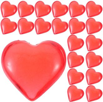 BESPORTBLE Herzf&ouml;rmige Acryl Vasenf&uuml;llperlen Rot 500g Transparent Dekoration f&uuml;r Valentinstag Hochzeit Tischdeko
