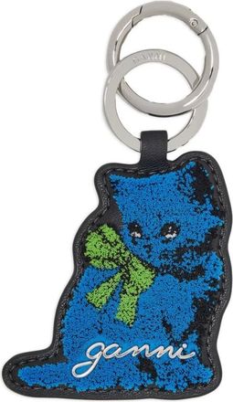 Ganni Femme, Accessoires, Bleu, Taille: ONE Size Kitty Keyring