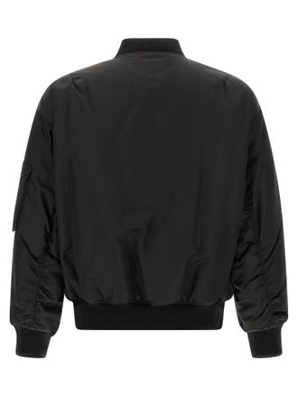 Saint Laurent Mens Black Polyamide Bomber Clothing