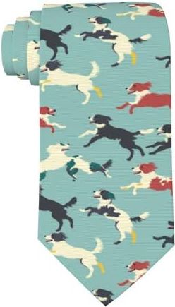 Generic Chiens Intelligents Et Colorés Cravates Hommes Élégante Cravatte Classique Cravate Homme Pour Affaires Fêtes Adultes