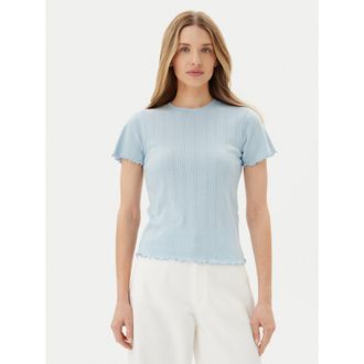 Pieces T-Shirt Fia 17155480 Himmelblau Regular Fit