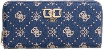 Guess Femme, Accessoires, Bleu, Taille: ONE Size Emelie Logo Slg Med Wallet