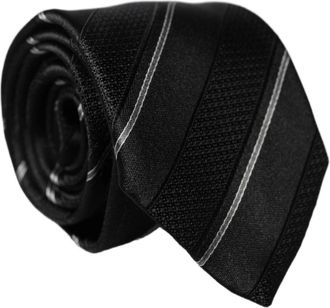 Dolce & Gabbana Homme, Accessoires, Noir, Taille: ONE Size Striped Necktie