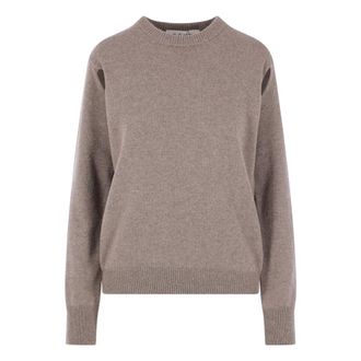 R&oacute;he Rundhalspullover - - Knitwear - Damen - Beige - S