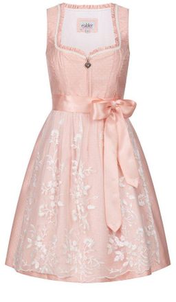 N&uuml;bler Trachtenkleid Mididirndl Gardi in Peach von N&uuml;bler - Rockl&auml;nge 60 cm