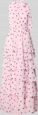 Neo Noir Abendkleid mit R&uuml;schenbesatz Modell Marli