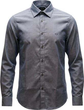 A|X Armani Exchange Homme, Chemises, Bleu, Taille: L Xm002112 Af22548