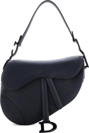 Dior sac port&eacute; &eacute;paule Saddle m&eacute;dium en cuir - Noir