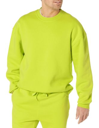 Amazon Essentials Herren Sweatshirt mit Rundhalsausschnitt und &uuml;bergro&szlig;er Passform (erh&auml;ltlich in Big & Tall), Lindgr&uuml;n, XL