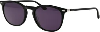 Calvin Klein unisex, Accessoires, Noir, Taille: 52 MM Lunettes de soleil rondes