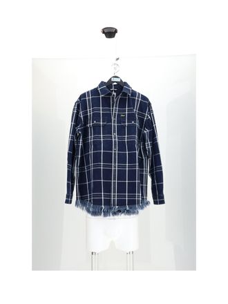 Dior Checked Cotton Shirt - Navy