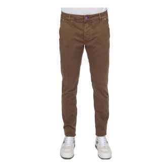 Hand Picked Slim-fit Hosen - - Trousers - Herren - Braun - W38
