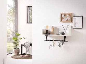 Schildmeyer Ella Regal mit Handtuchhalter wei&szlig; matt 157235