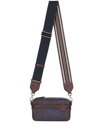 Etro mini sac à bandoulière à motif cachemire - Bleu