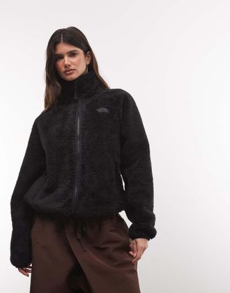 The North Face Osito Evolve Jacke mit durchgehendem Rei&szlig;verschluss in Schwarz