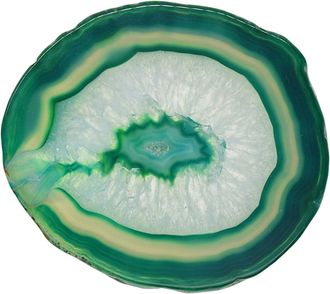 SM SunniMix Nat&uuml;rliche Achatscheiben Geode Steine, Untersetzer Becher Matte, 80 100 Mm / 3,2 4 Runde, f&uuml;r Schmuckherstellung, Heimdekoration, DIY, 6, Gr&uuml;n, 80-100