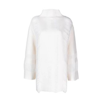 MRZ Wei&szlig;e Strick Rollkragen Pullover - - Knitwear - Damen - Wei&szlig; - S