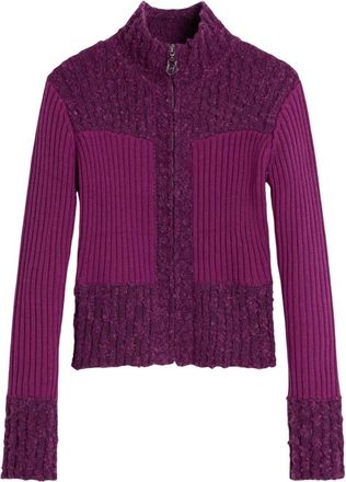 Desigual Femme, Pulls, Violet, Taille: 38 FR Repris Jers Perth Cardigan