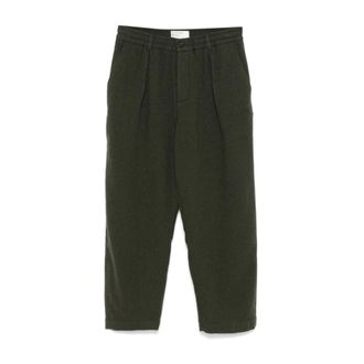 Universal Works Oxford Hose - Olivgr&uuml;ne Recycelte Wolle - - Trousers - Herren - Gr&uuml;n - W28