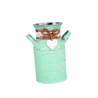 Amosfun 1Stk Sukkulententopf Silberne Vase Blumentopf Eimer doniczki do kwiatow do salonu pflanzk&uuml;bel f&uuml;r den au&szlig;enbereich Zimmerpflanzen Wasserkocher Setzlin