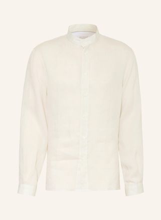 Brunello Cucinelli Brunello Cucinelli Leinenhemd Easy Fit Mit Stehkragen weiss