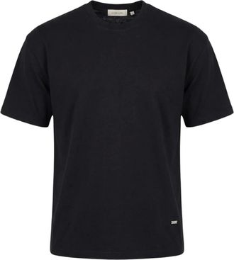 Gianni Lupo Homme, Tops, Noir, Taille: XL T-shirt Oversize Texturizzata Gl320Sx