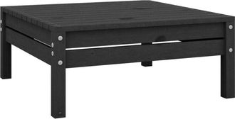 vidaXL Gartenhocker Schwarz Massivholz Kiefer Vidaxl